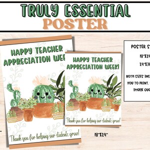 Plant Theme Help Me Grow Teacher Appreciation Week Printable Editable ...