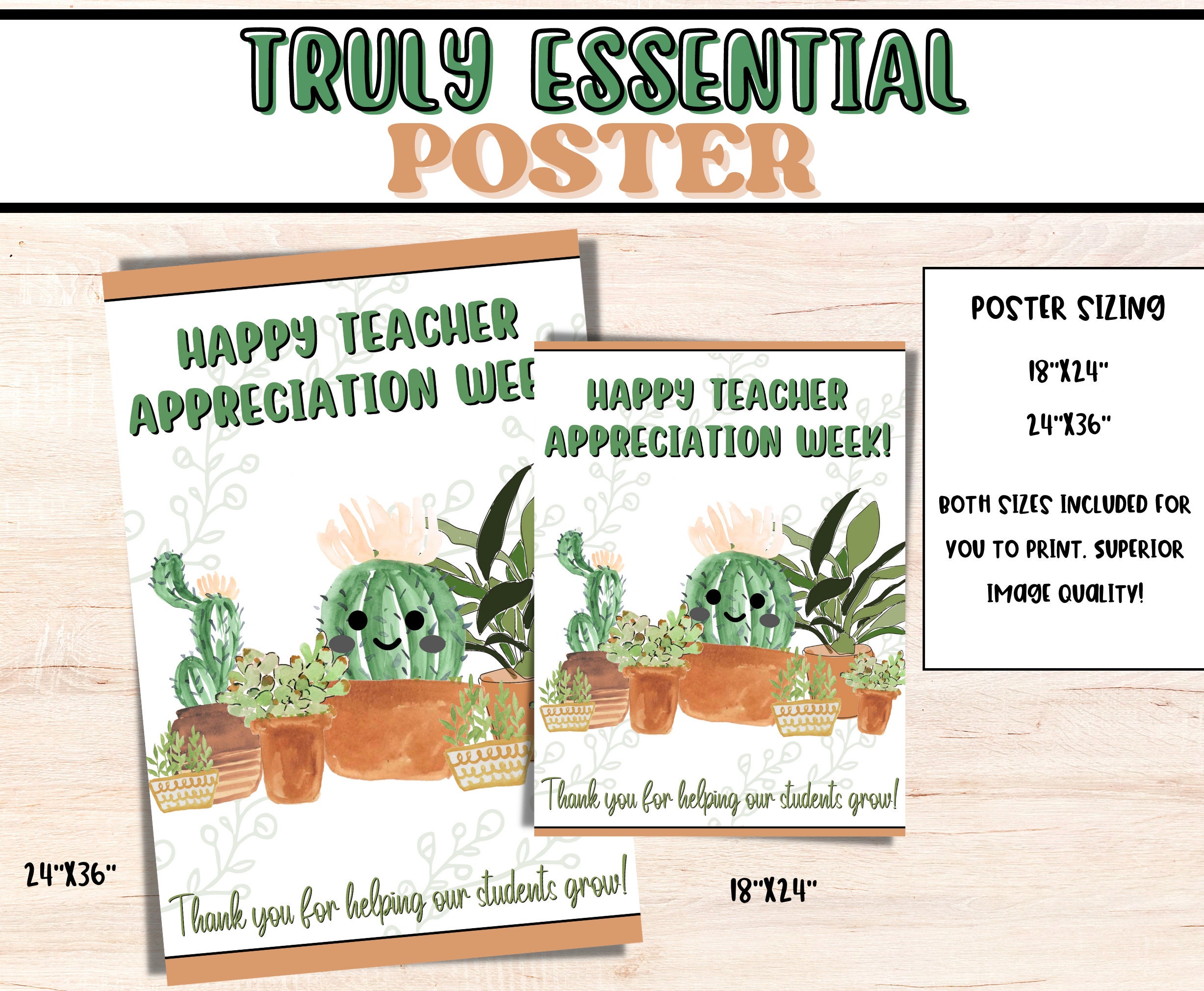 Plant Theme Help Me Grow Teacher Appreciation Week Printable Editable ...