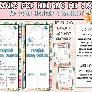 Teacher Appreciation Week Printable Editable Floral Grow Bloom Bundle ...