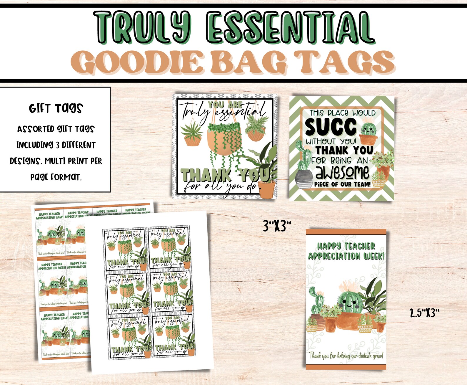 Plant Theme Help Me Grow Teacher Appreciation Week Printable Editable ...