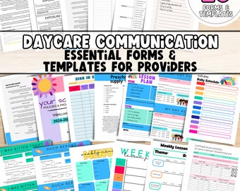 EDITABLE Daycare Forms and Templates Starter Bundle Preschool Forms and ...