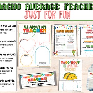 Editable Nacho Average Fiesta Teacher Appreciation Week Printable ...