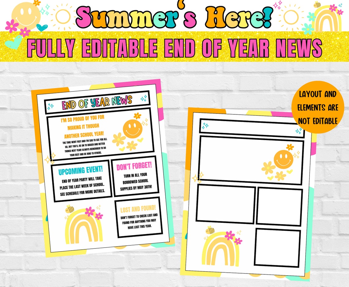 Bright Summer End of School Year Kit Teacher Kit Preschool - Etsy