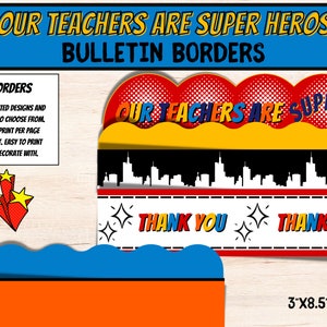 Teacher Appreciation Week Printable Editable Super Hero Comic Bundle ...