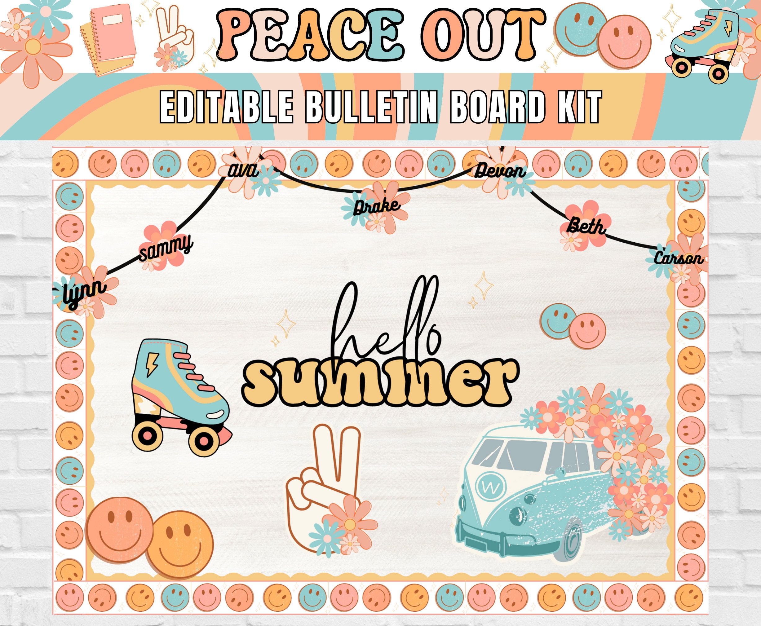 Groovy Summer End of School Year Kit Teacher Kit Preschool Diploma DIY ...