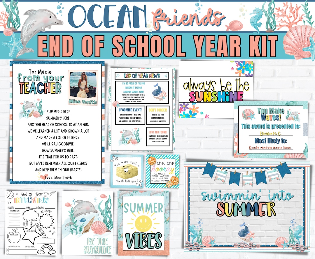 Ocean Theme End of School Year Kit | Teacher Kit | Preschool Diploma ...