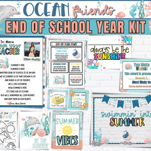 Ocean Theme End of School Year Kit | Teacher Kit | Preschool Diploma ...