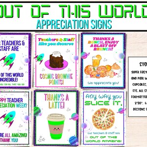 EDITABLE Space Theme Teacher and Staff Appreciation Week Kit Itinerary ...