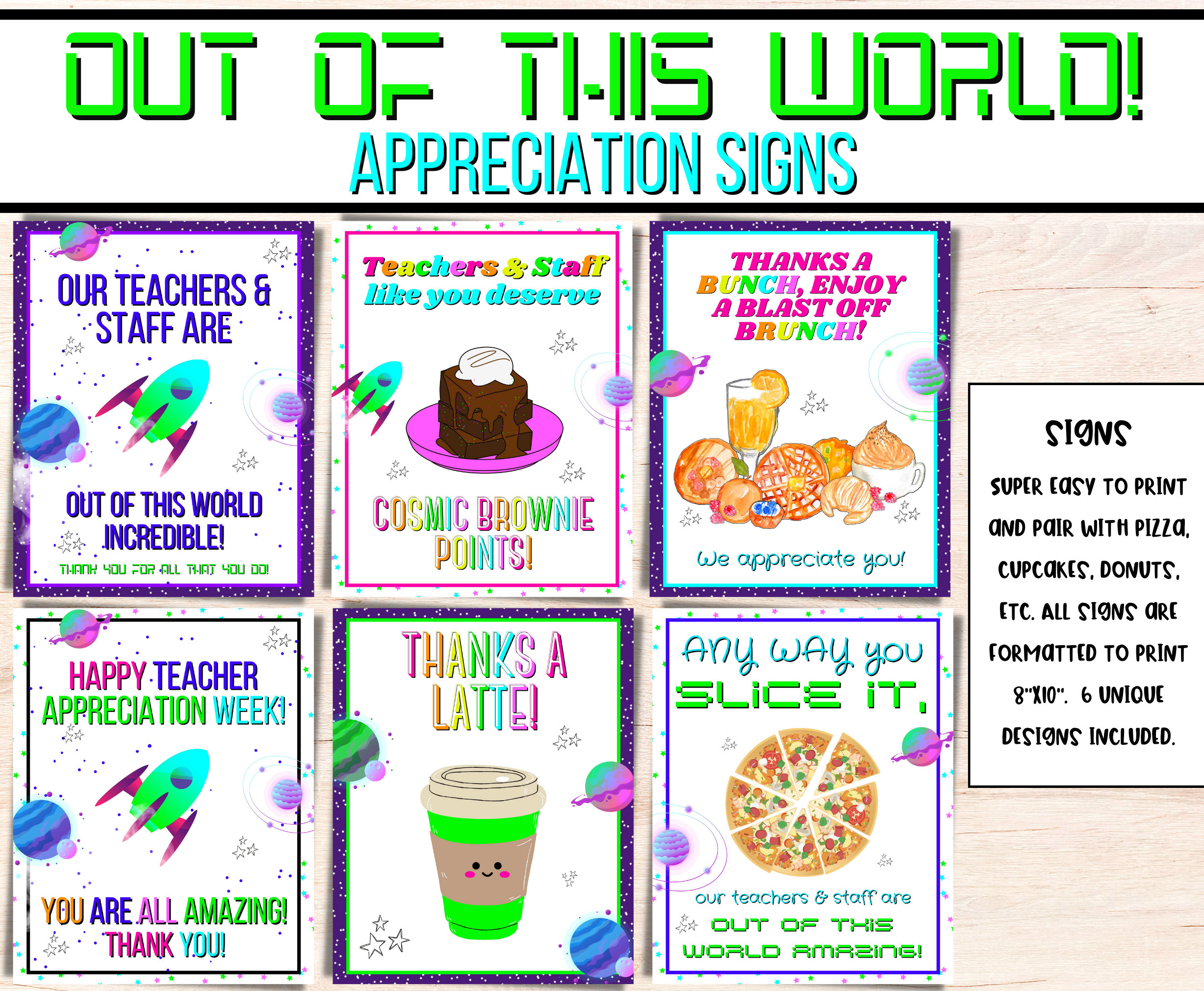 EDITABLE Space Theme Teacher and Staff Appreciation Week Kit Itinerary ...