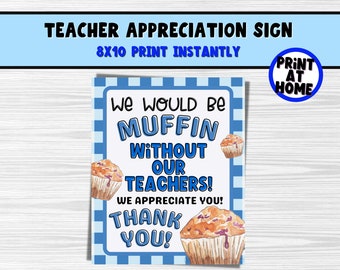 Teacher and Staff Thank You Sign Thank You for All You Do - Etsy