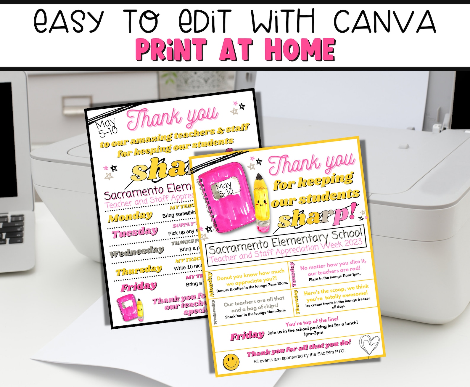 Sharp Students Teacher Appreciation Editable Itinerary and Student ...