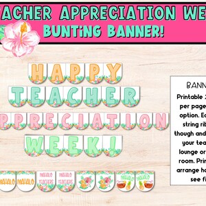 Hawaiian Teacher Appreciation Week Printable Editable Mahalo Mini ...