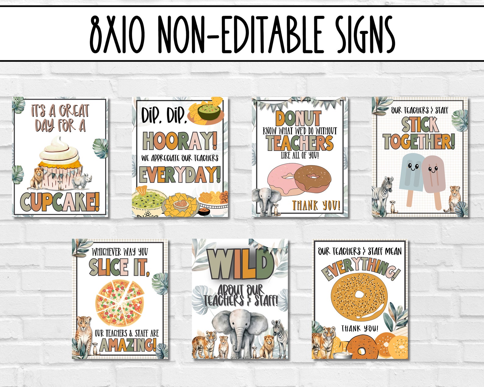 Wild Safari Teacher Appreciation Week Itinerary & Printable Bundle ...