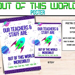 EDITABLE Space Theme Teacher and Staff Appreciation Week Kit Itinerary ...