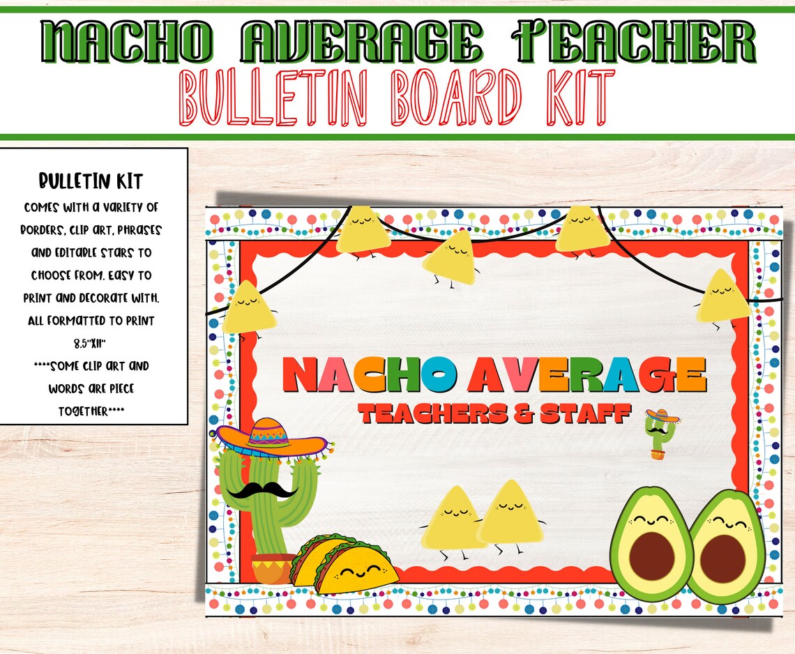 Editable Nacho Average Fiesta Teacher Appreciation Week Printable ...