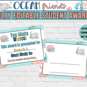 Ocean Theme End of School Year Kit | Teacher Kit | Preschool Diploma ...