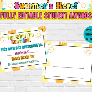 Bright Summer End of School Year Kit | Teacher Kit | Preschool Diploma ...