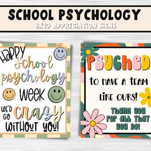 School Psychology Appreciation Printable Signs | National School ...