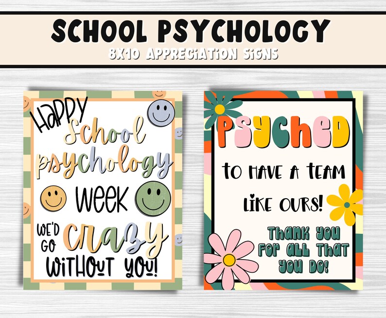 School Psychology Appreciation Printable Signs | National School ...