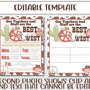 Western Teacher Appreciation Week Kit | Teacher Appreciation Week ...