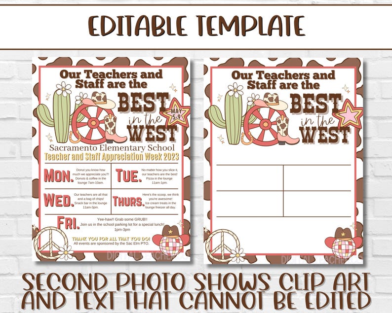 Western Teacher Appreciation Week Kit | Teacher Appreciation Week ...