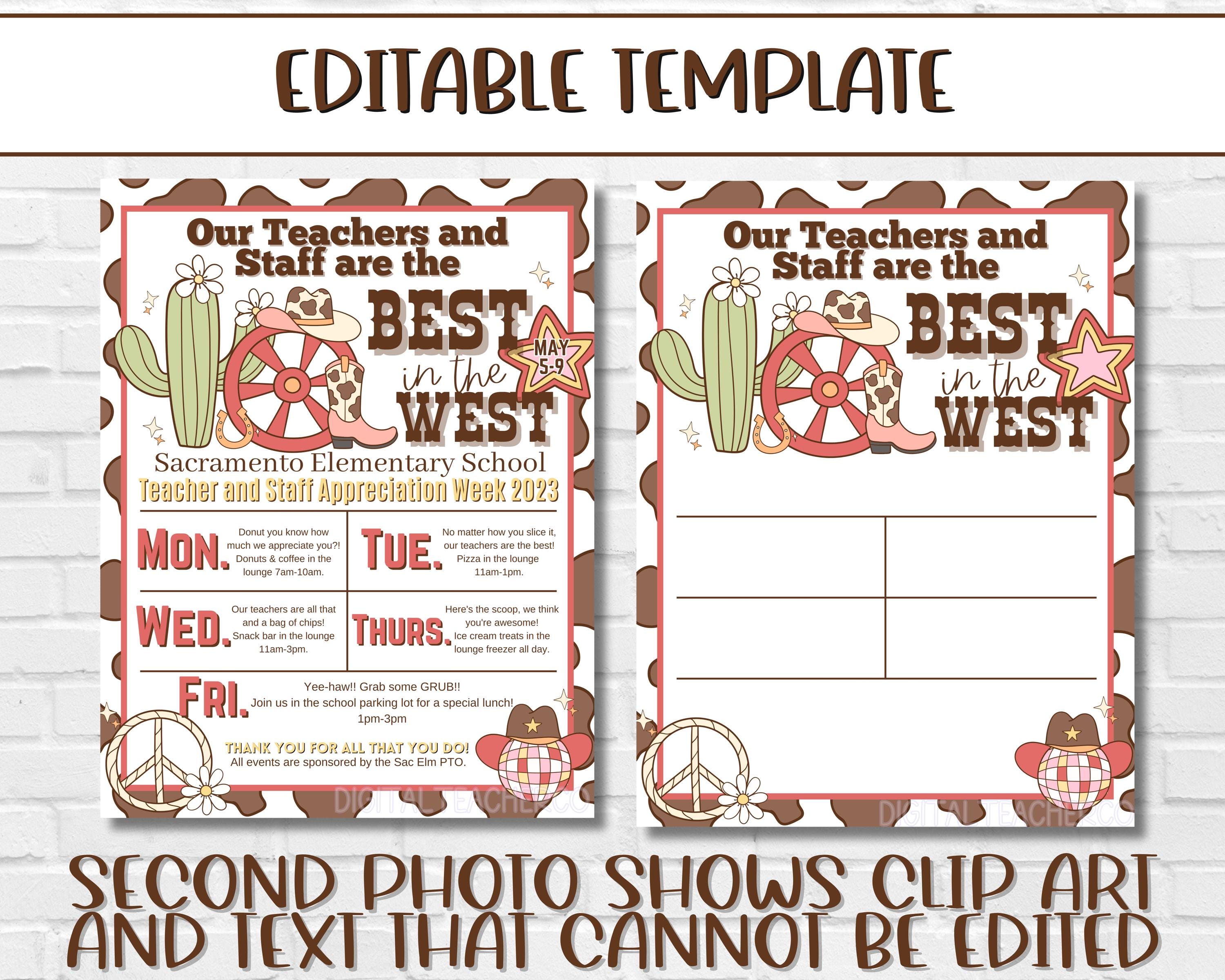 Western Teacher Appreciation Week Kit | Teacher Appreciation Week ...