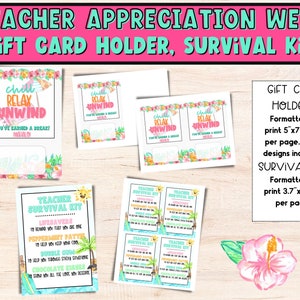Hawaiian Teacher Appreciation Week Printable Editable Mahalo Mini ...