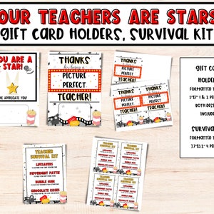 Movie Star Theme Teacher Appreciation Week Printable Editable Bundle ...