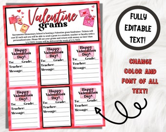 Candy Cane Gram School Fundraiser Flyer for PTA PTO Christmas Events ...