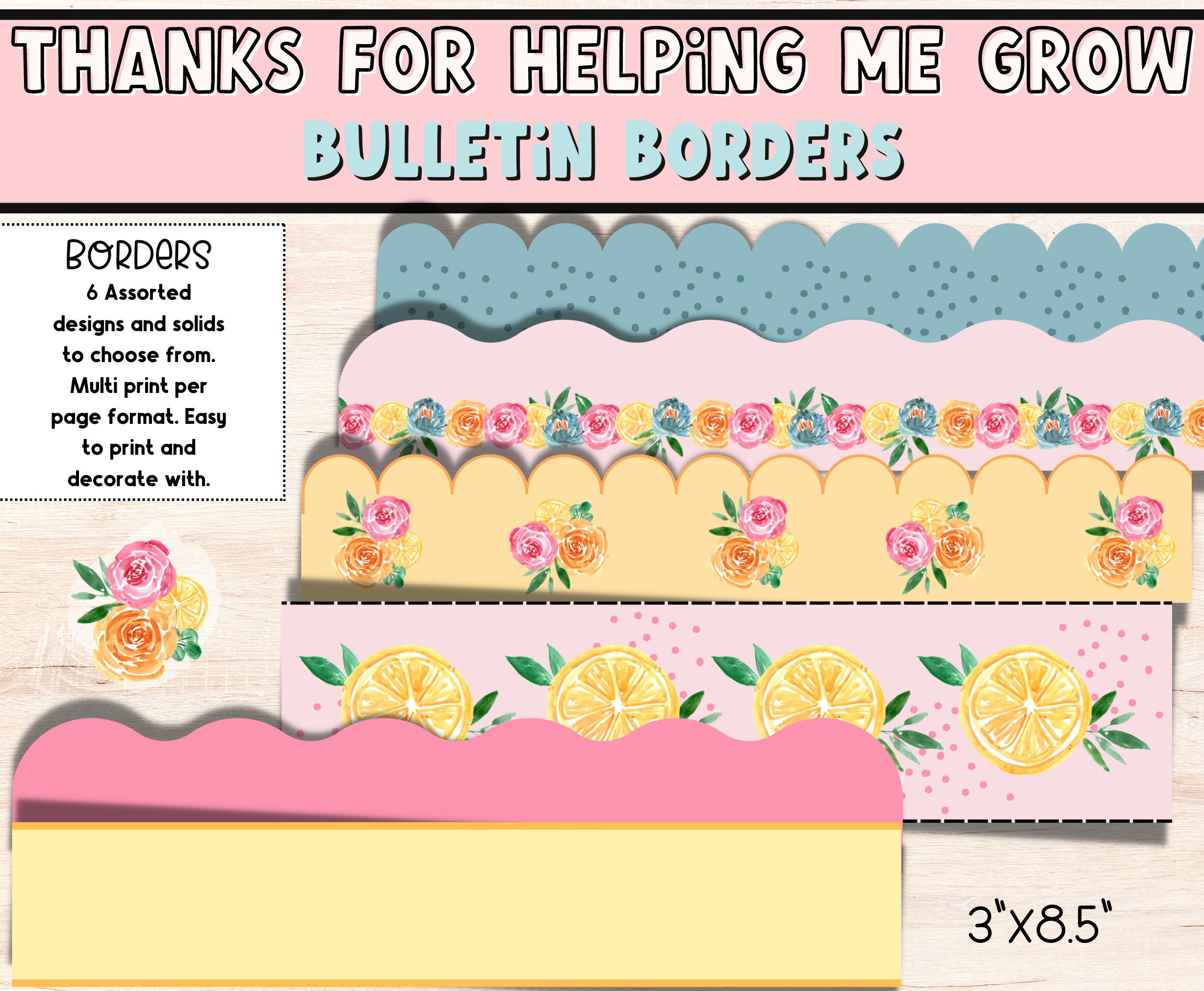 Teacher Appreciation Week Printable Editable Floral Grow Bloom Bundle ...