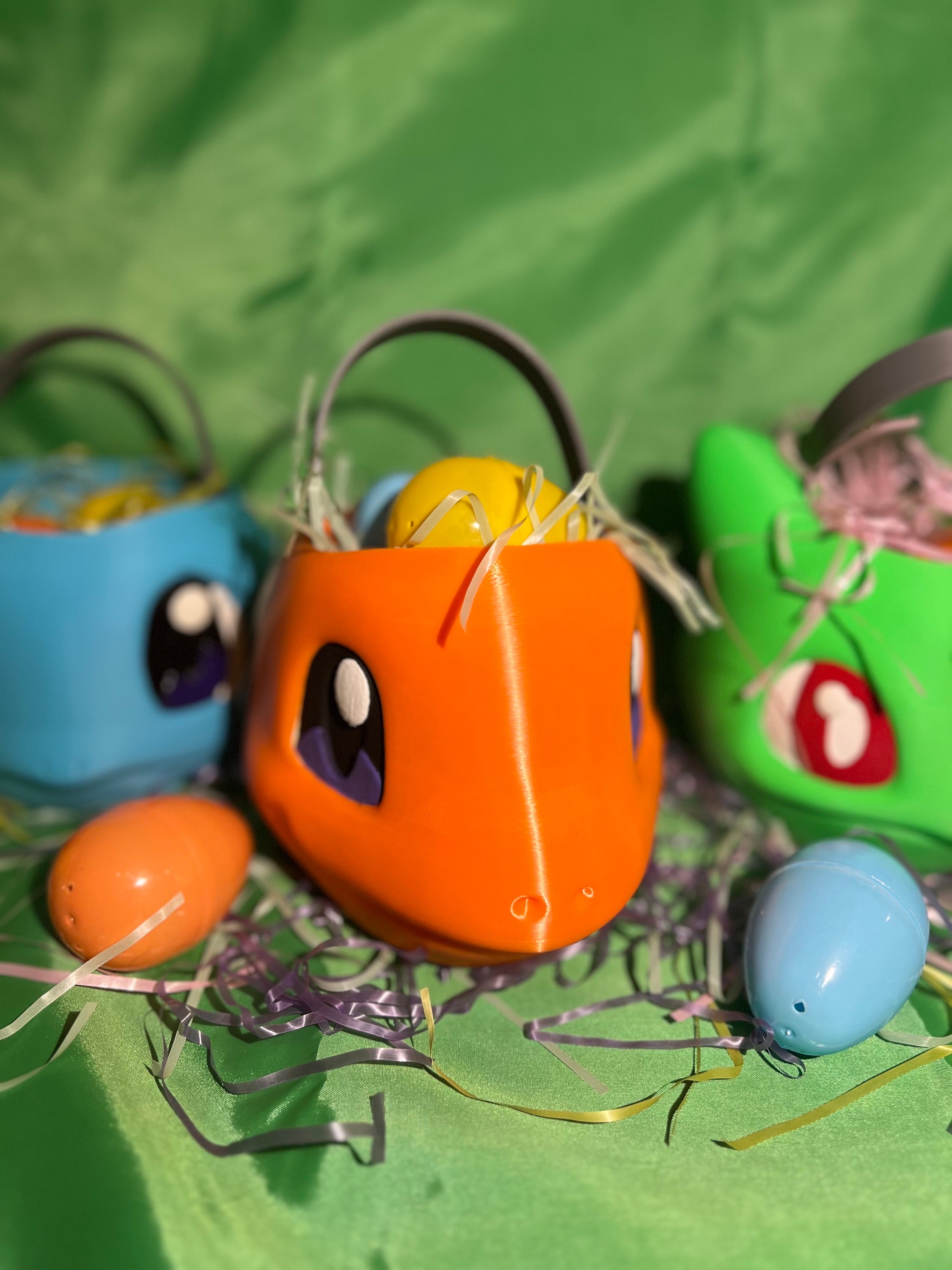 Pokémon Bucket/3d Pikachu, Bulbasaur, Squirtle, Charmander Starter ...