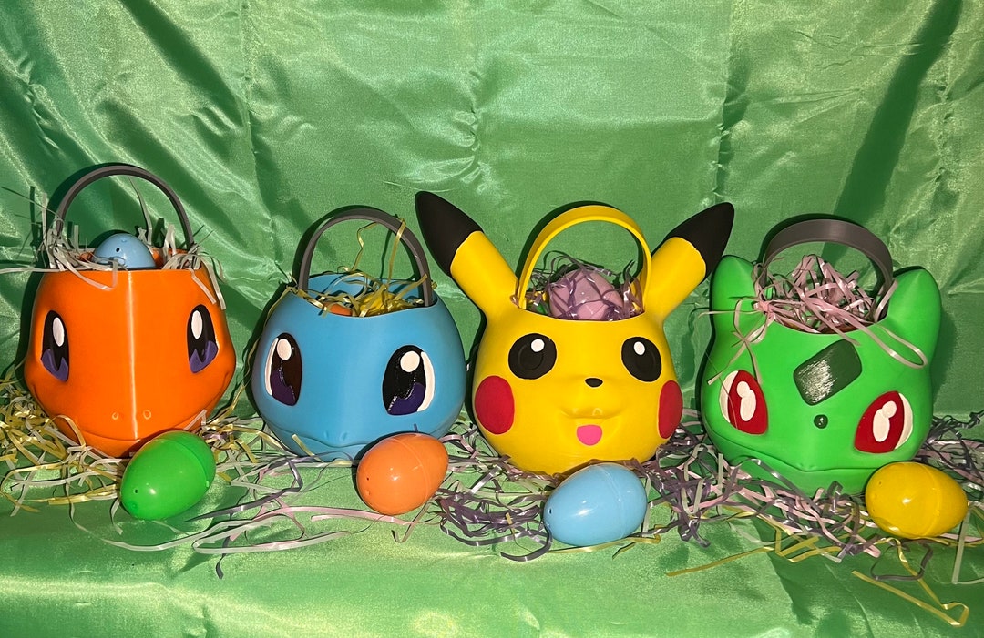 Pokémon Bucket/3d Pikachu, Bulbasaur, Squirtle, Charmander Starter ...