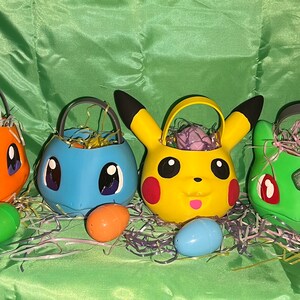 Pokémon Bucket/3d Pikachu, Bulbasaur, Squirtle, Charmander Starter ...