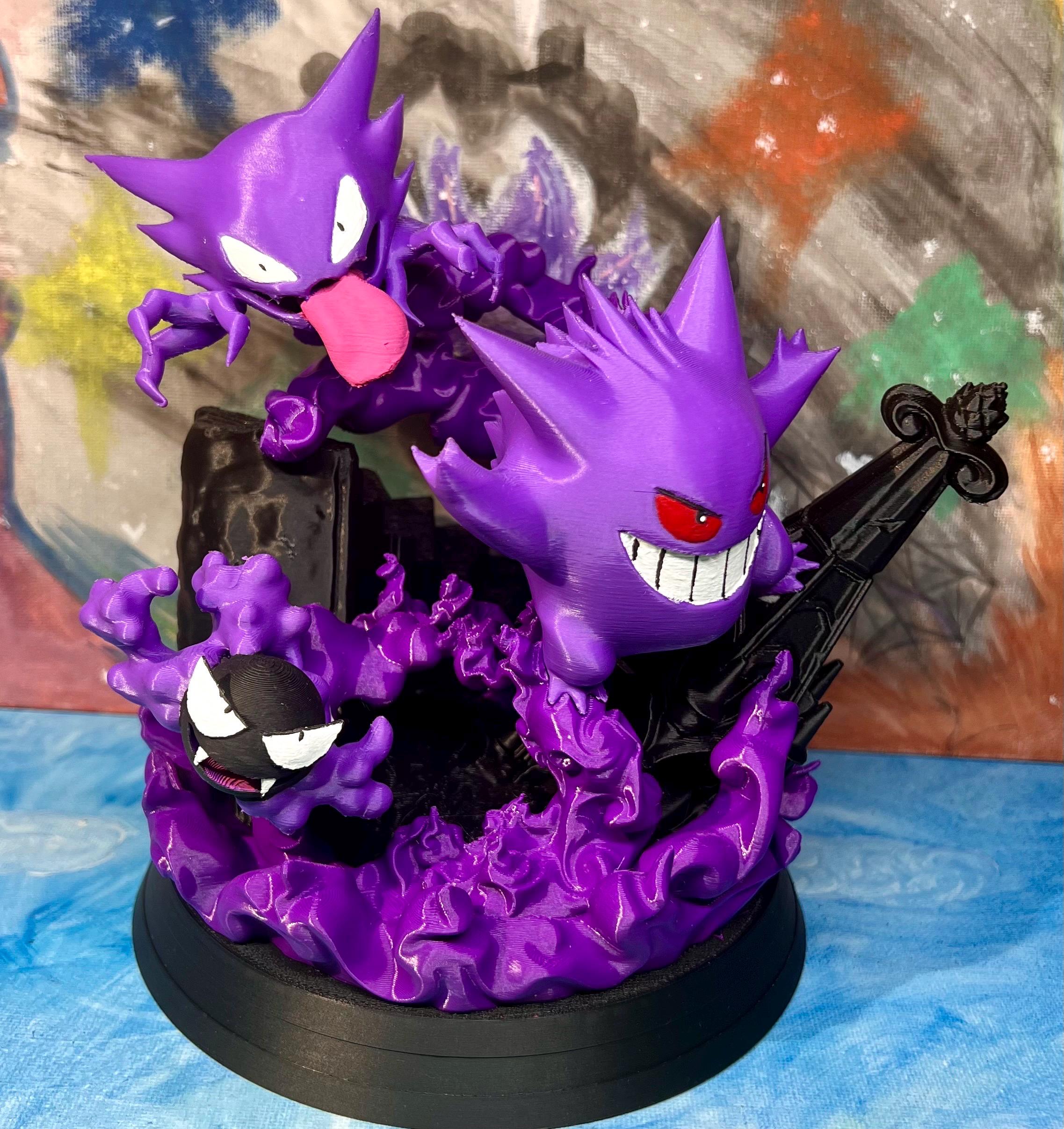 Gengar, Hunter, & Gastly Figure/pokemon 3D Figure/halloween Decoration ...
