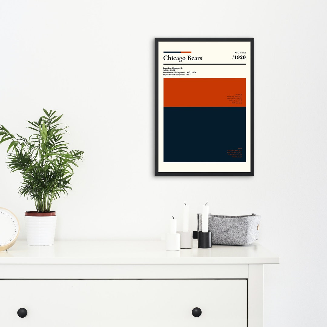 Chicago Bears Poster Downloadable Wall Art - Etsy