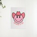 Smiley Face Cowgirl Print - Etsy