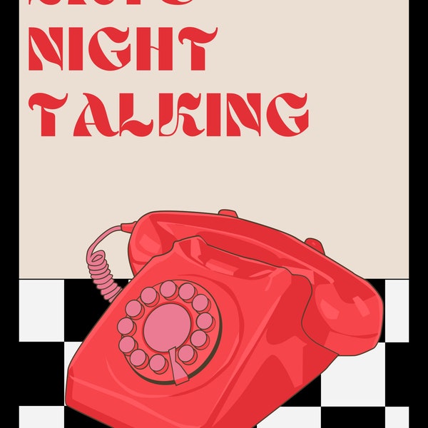 Late Night Talking Poster - Etsy