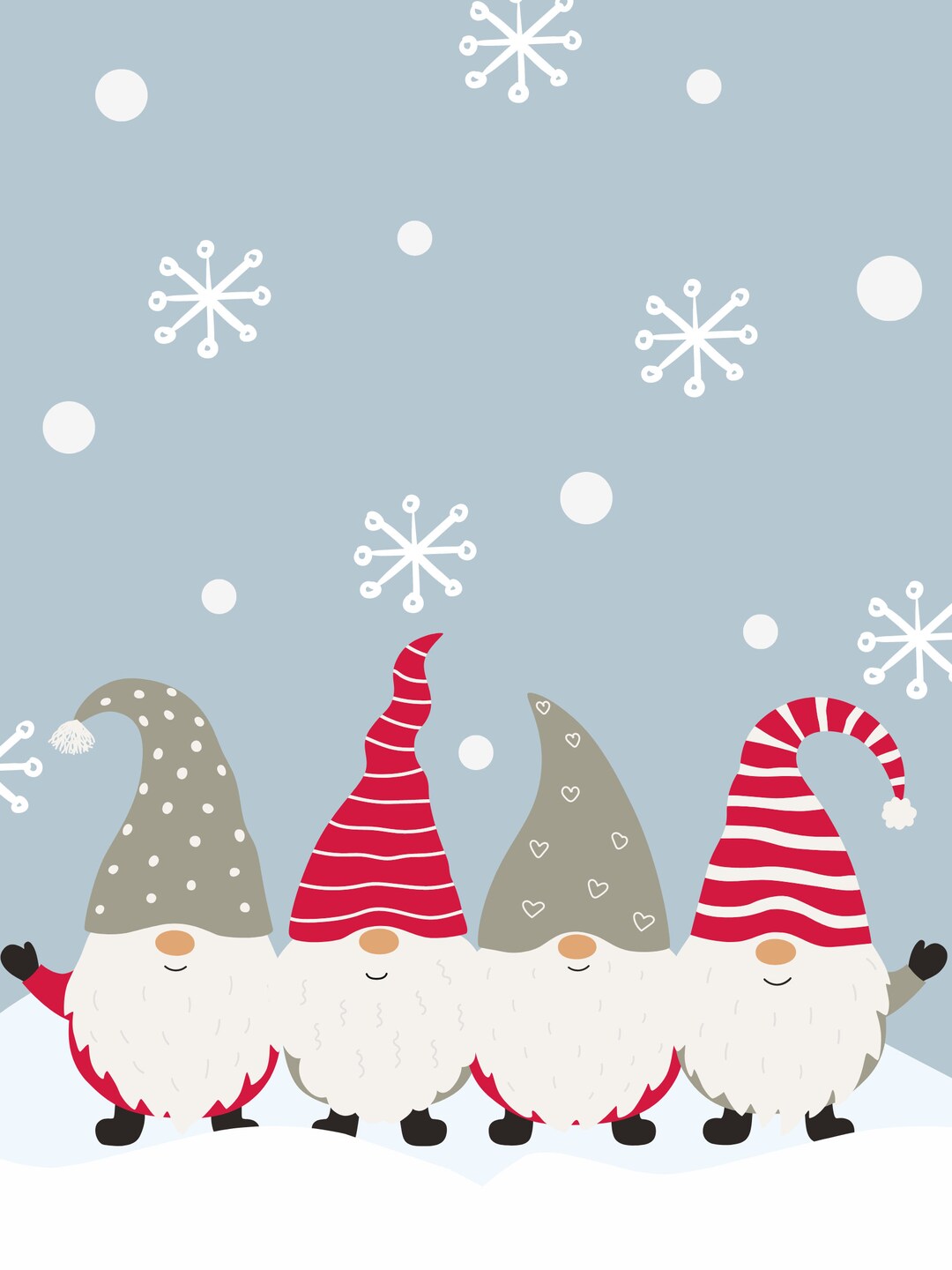 Christmas Winter Gnome Poster - Etsy