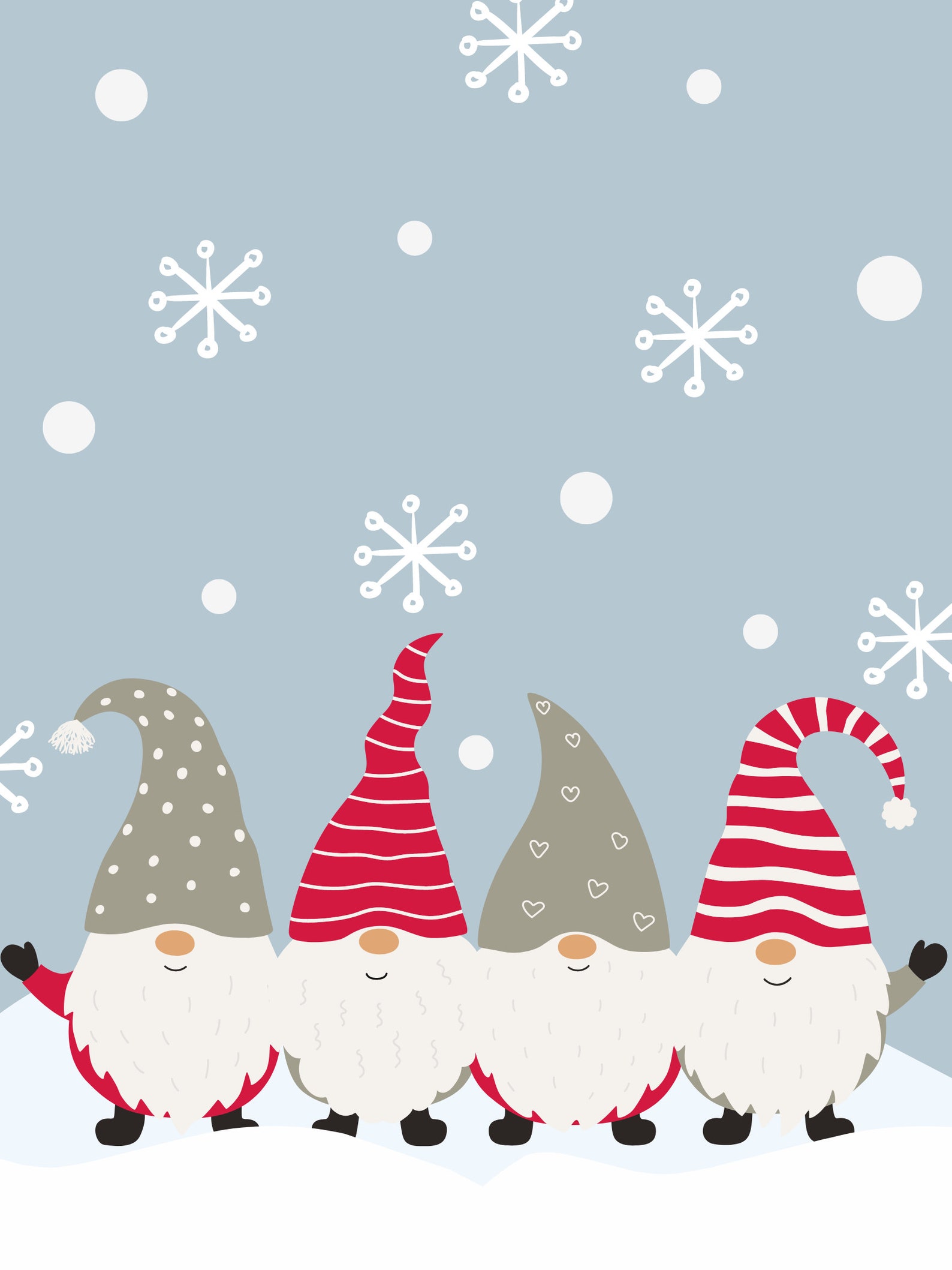 Christmas Winter Gnome Poster - Etsy