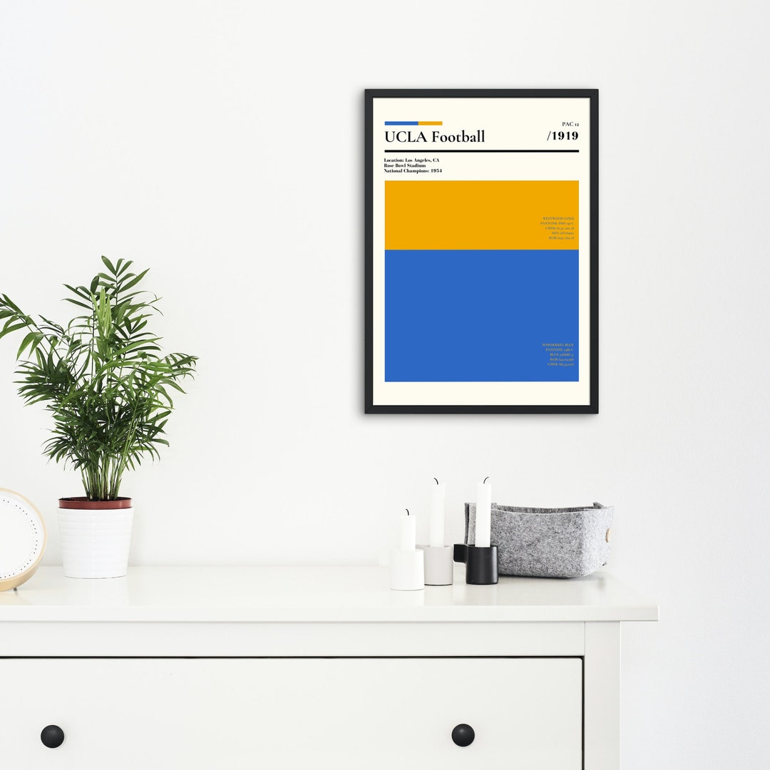 UCLA Football Art CFB Poster Downloadable Wall Art College Football ...