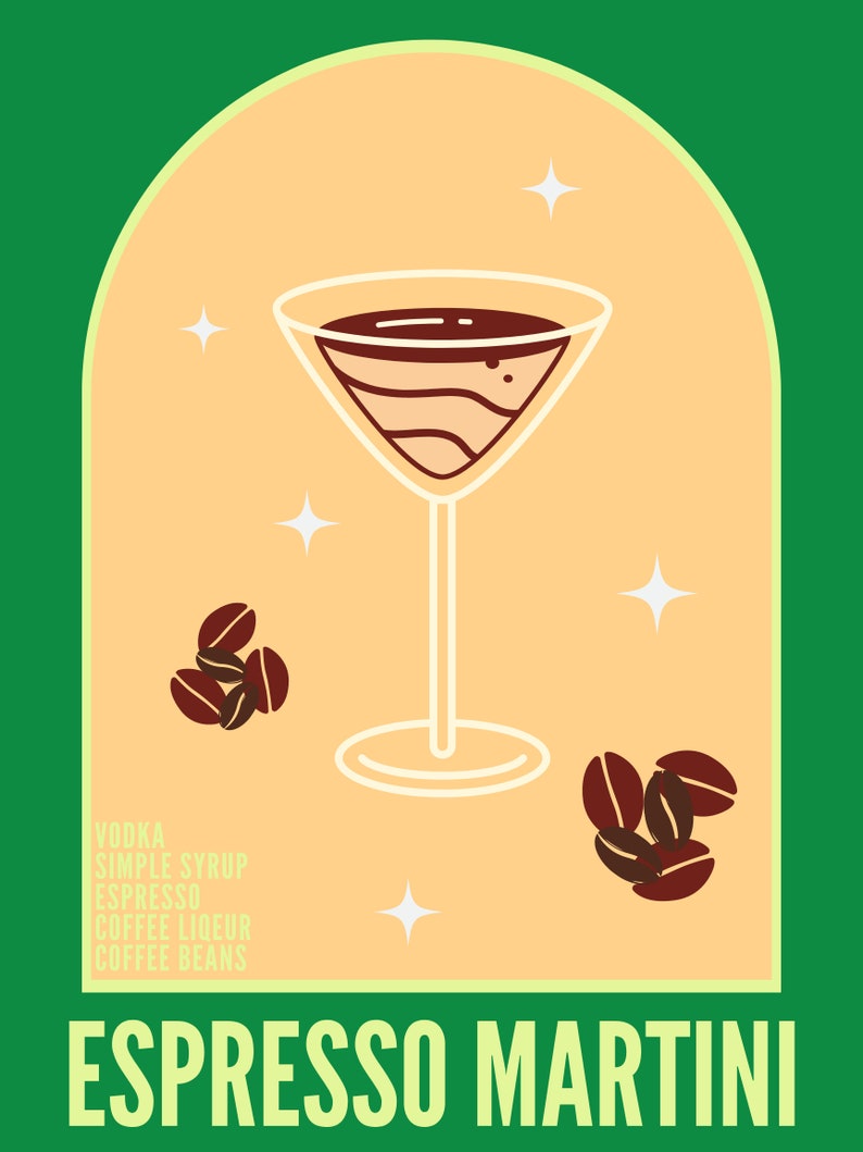 Espresso Martini Poster - Etsy