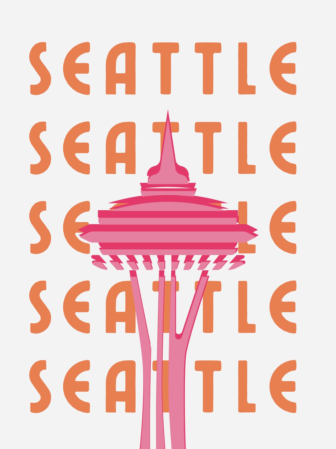 Seattle Poster - Etsy