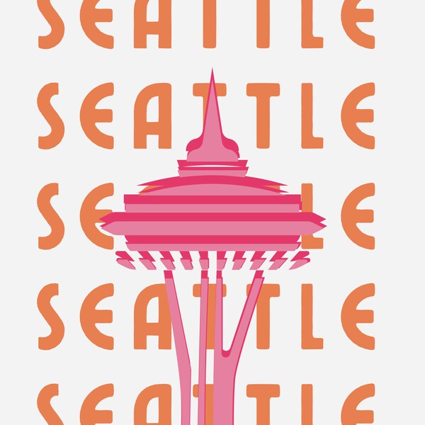 Seattle Poster - Etsy
