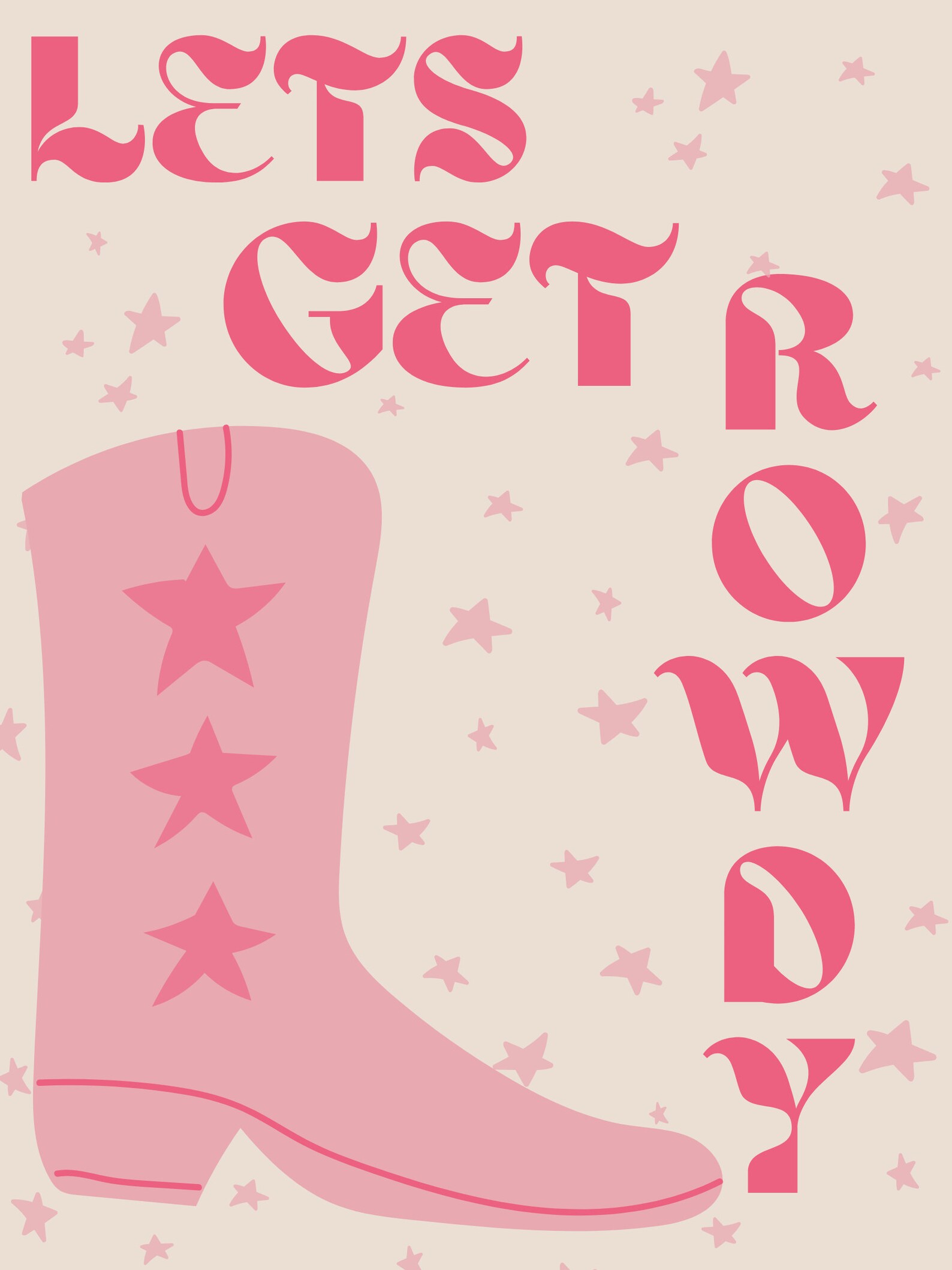 Let's Get Rowdy Poster - Etsy