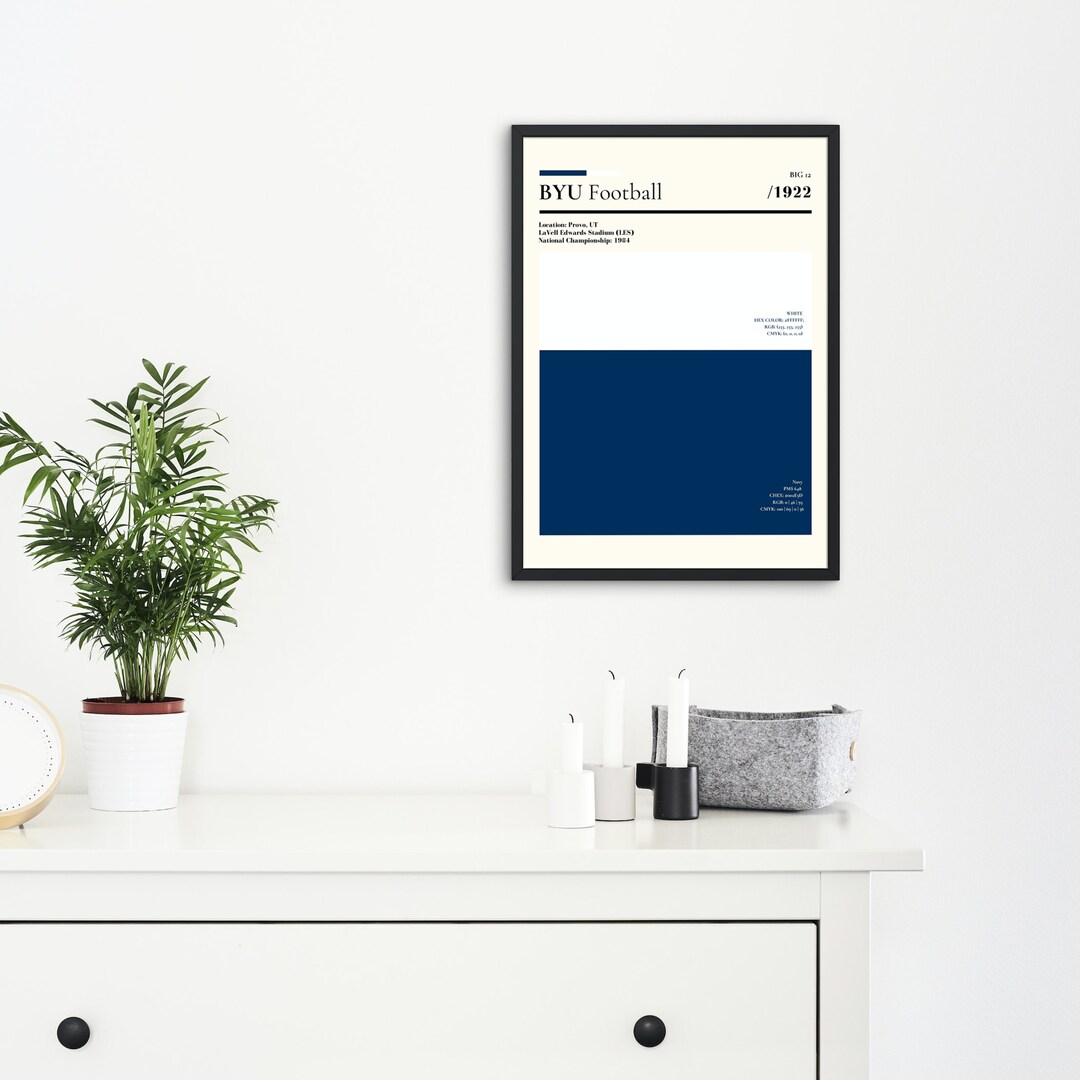 BYU Football Art Big 12 Poster Downloadable Wall Art College Football ...