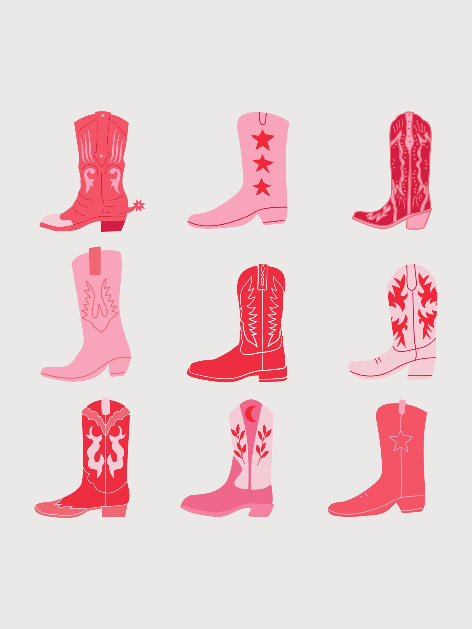 Cute Cowgirl Boot Poster Downloadable Wall Decor - Etsy