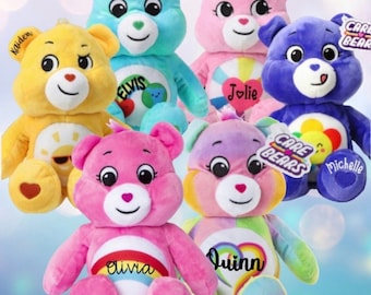Personalized Care Bears 11 Plush Togetherness, I Care, Funshine & Grumpy Care Bears, Custom Name ...