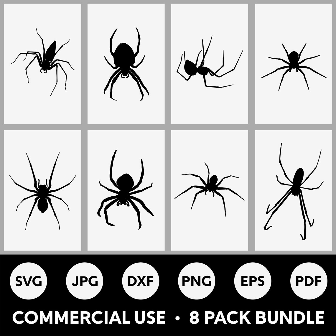 Spider SVG Bundle, Spider Cut File for Cricut, Spider Silhouette, PNG ...
