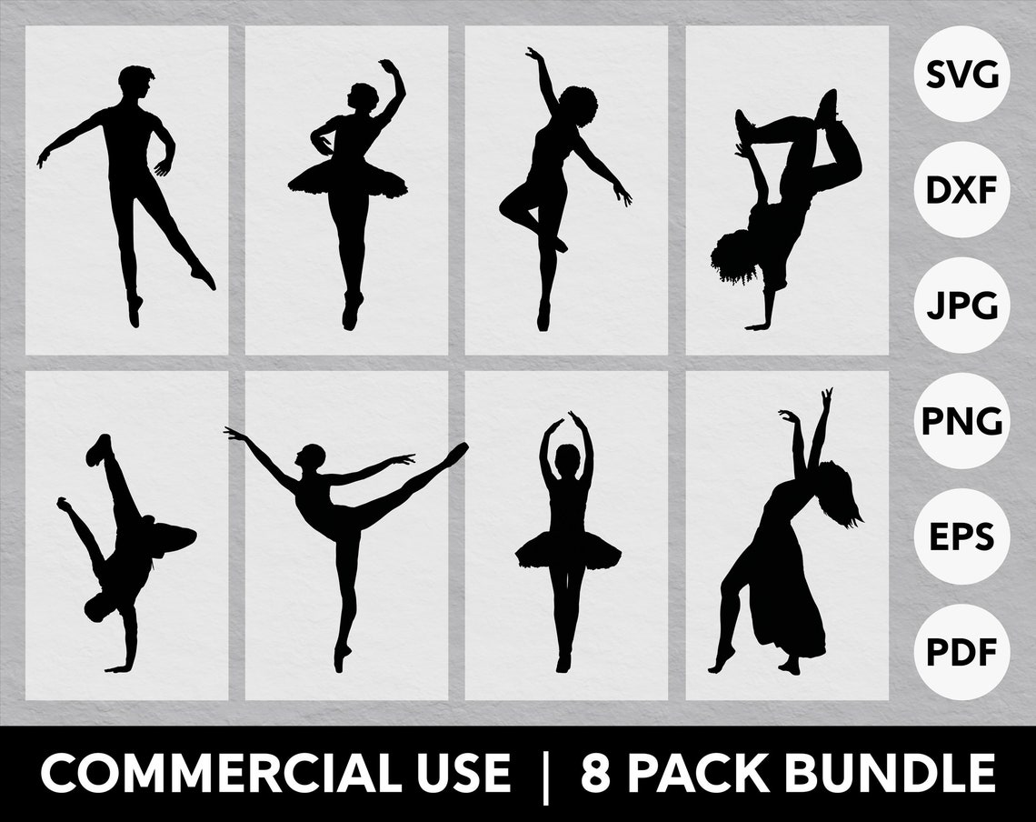 Dancer SVG Bundle Dancing Cut File for Cricut Dancers - Etsy