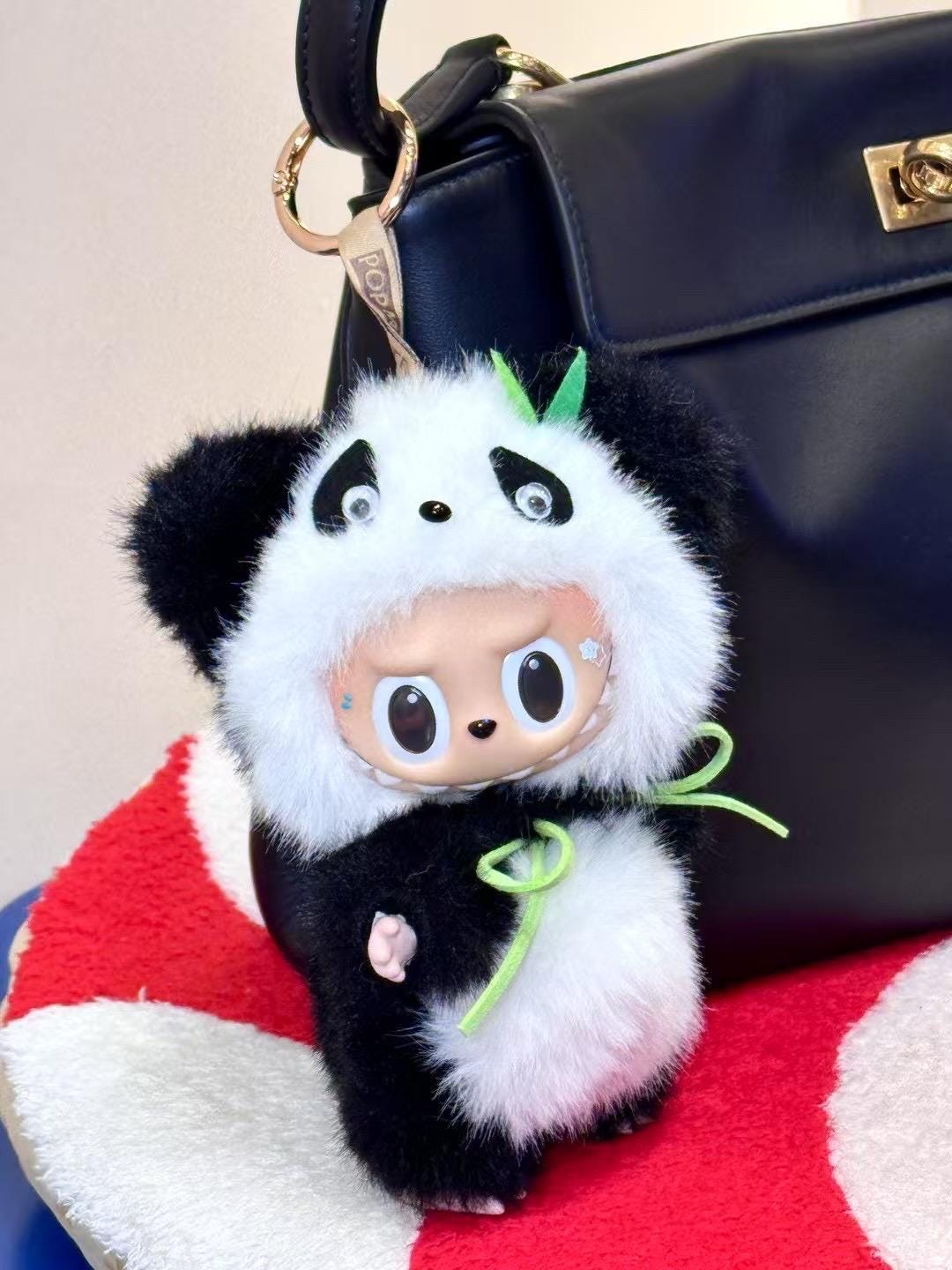 Custom Labubu Doll Original Panda Black & White Handmade Modification ...